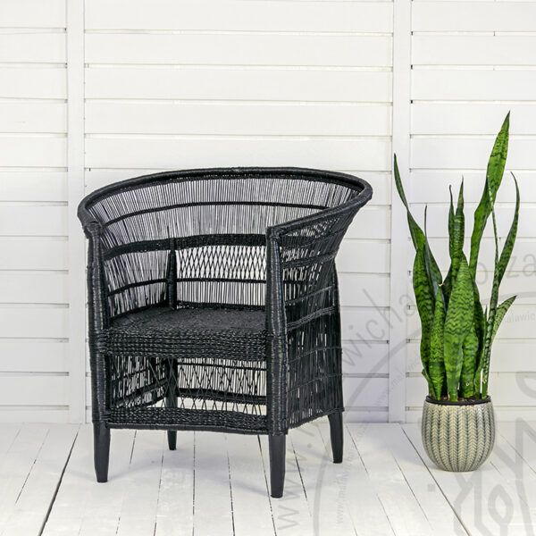 Traditional Black 1 Seater Malawi Chair | Handmade in Malawi